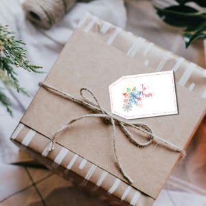 Printable Gift Tags Stickers I "let It Snow" Gift Stickers | Cute ...