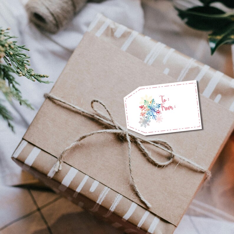 Printable Gift Tags Stickers I "let It Snow" Gift Stickers | Cute ...