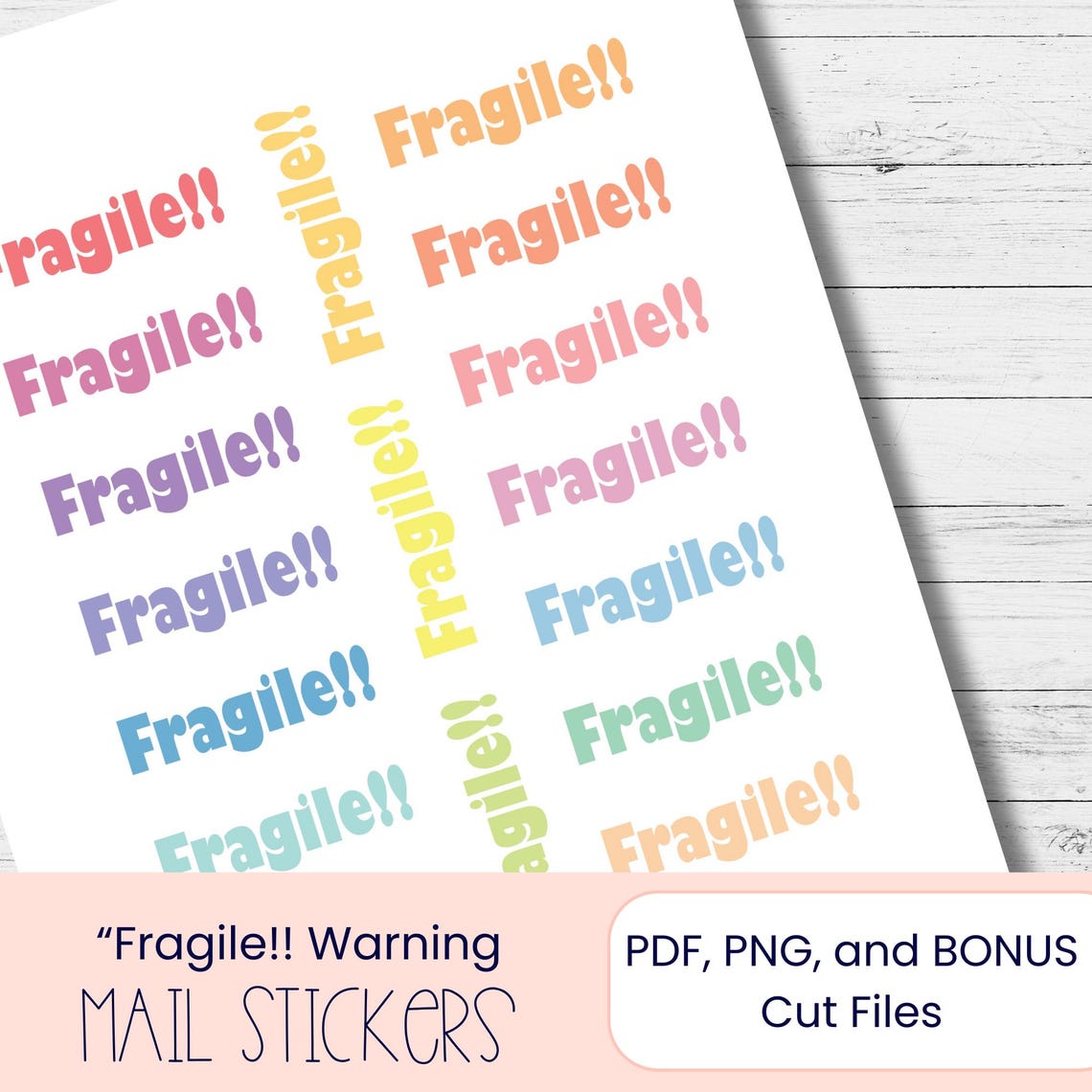 Bold Printable "fragile" Stickers I Send Packages With Confidence - Etsy