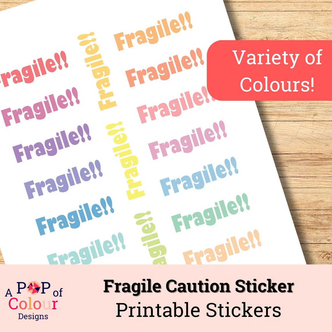 Bold Printable fragile Stickers I Send Packages With Confidence - Etsy