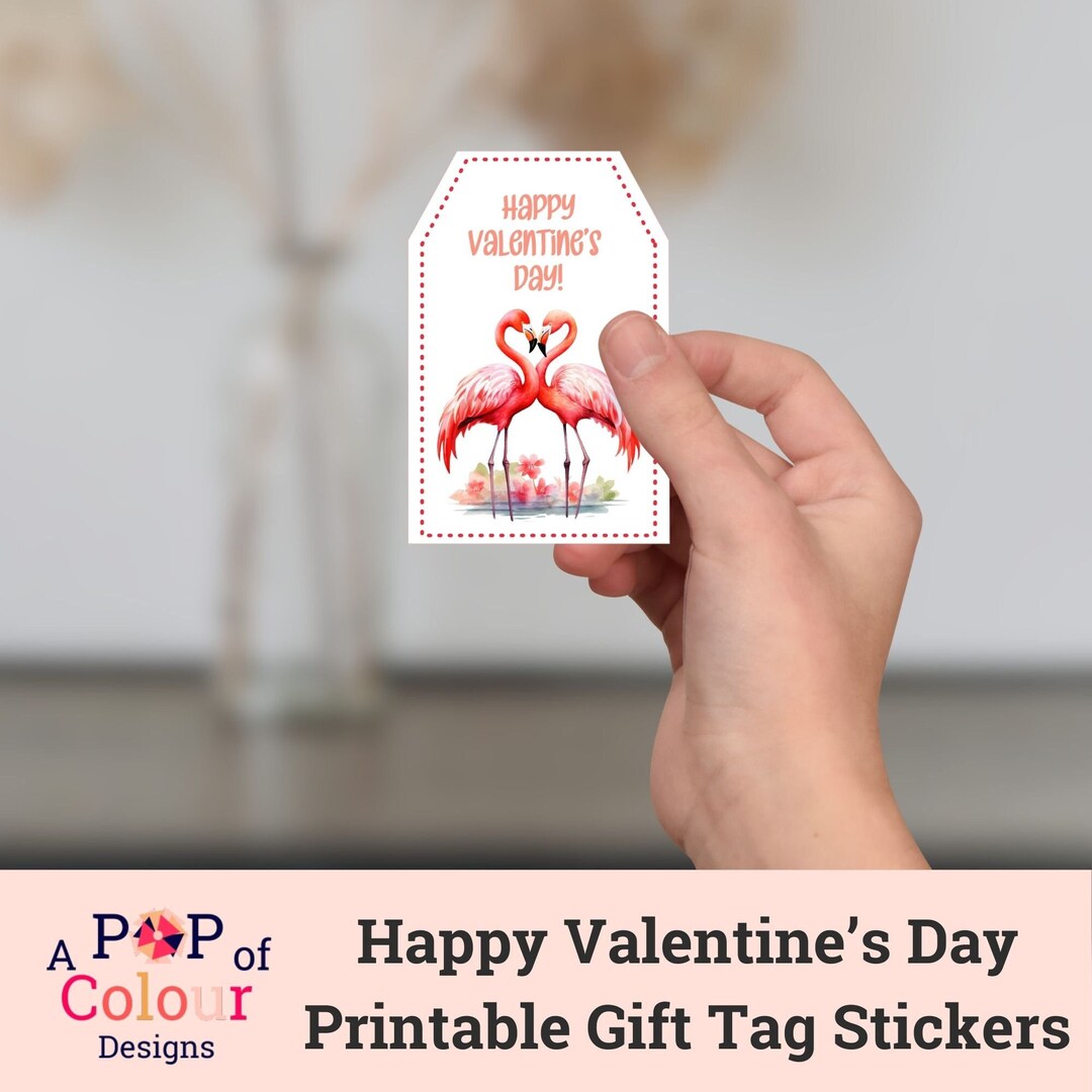Happy Valentine's Day Printable Gift Tags Stickers I Valentines ...