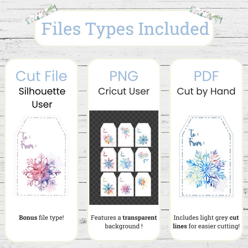 Printable Gift Tags Stickers I "let It Snow" Gift Stickers | Cute ...