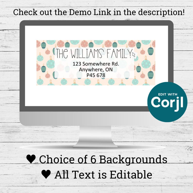 Pretty Christmas Card Address Labels Holiday Return Address Labels ...