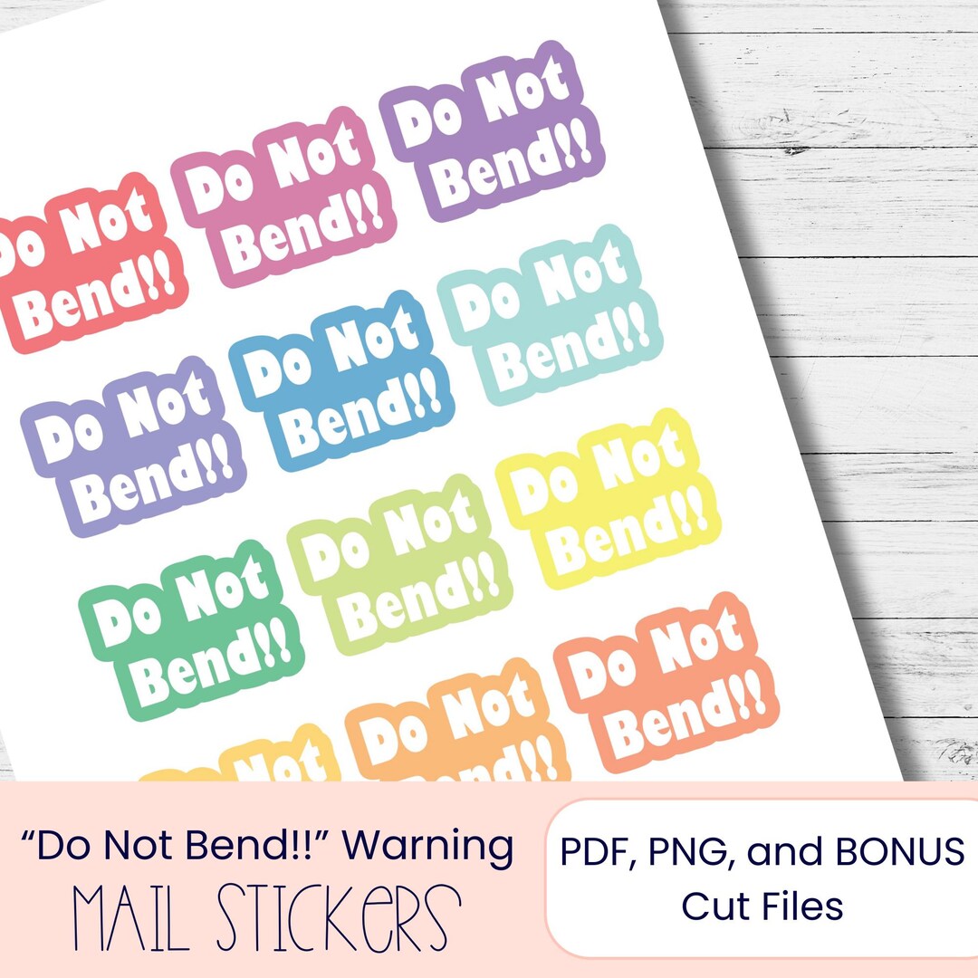 Easy-to-read "do Not Bend" Stickers I Ensure Safe Delivery of Delicate ...