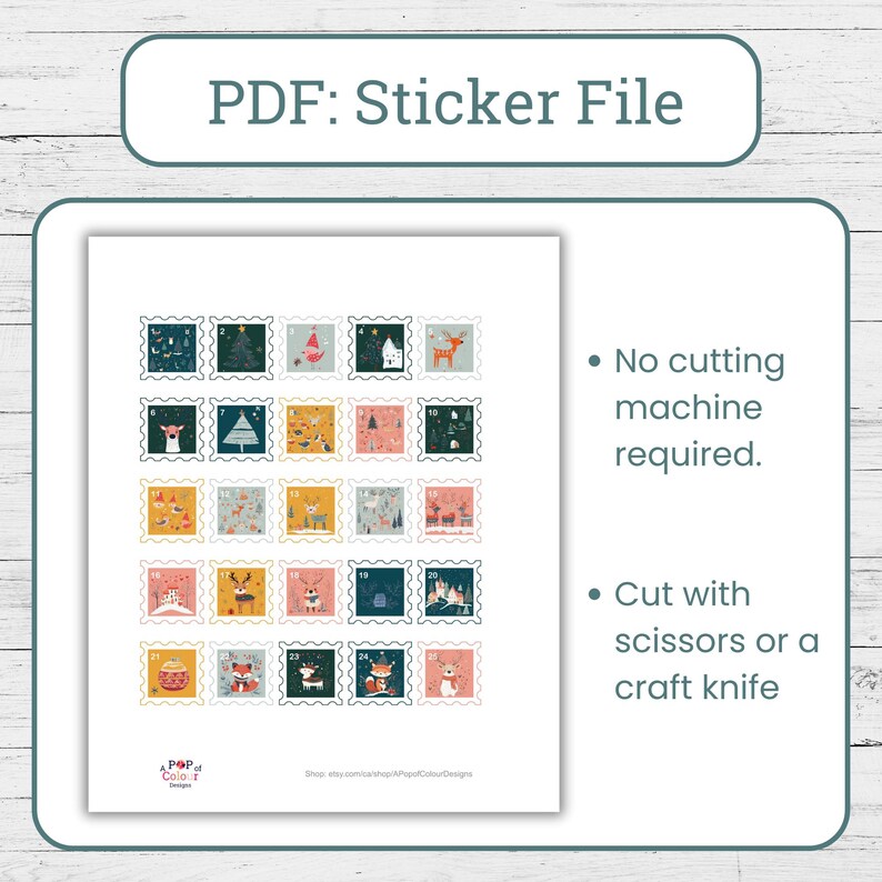 Nordic Style Woodland Advent Calendar 2025 – Printable Cute Animal ...