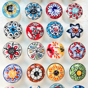 25 PC of Assorted Cabinet Ceramic Knobs | Colorful Knobs | Drawer ...