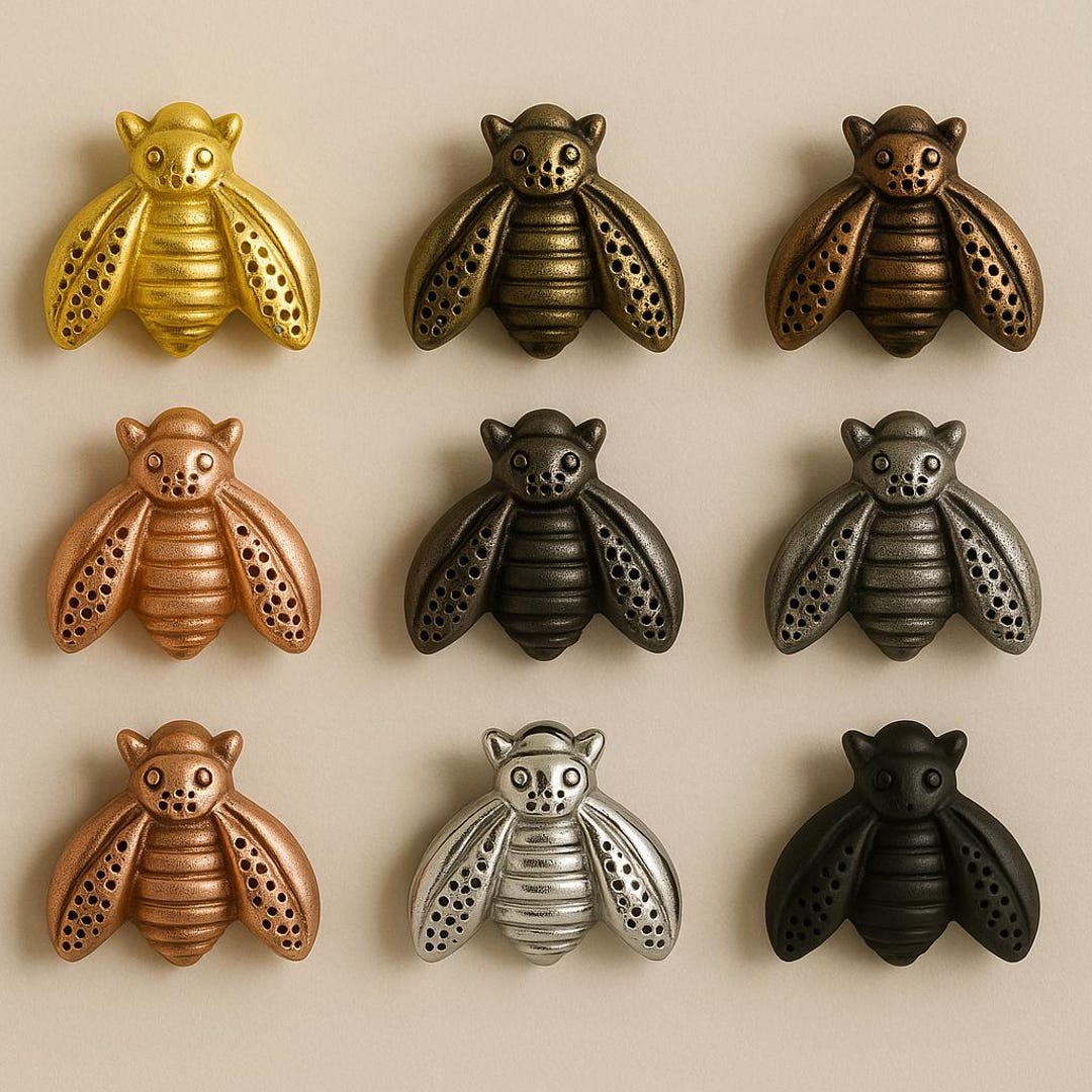Bee Drawer Knob – Metal Insect Pull for Cabinets, Dressers & Furniture ...
