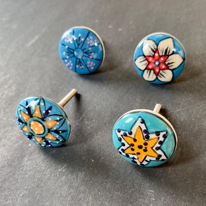 Assorted Cabinet Ceramic Knobs | Colorful Knobs | Drawer Closet Dresser ...