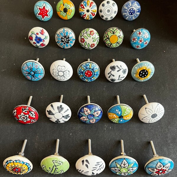 Red Cabinet Knobs - Etsy