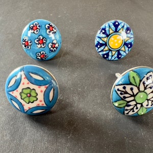 Assorted Cabinet Ceramic Knobs | Colorful Knobs | Drawer Closet Dresser ...