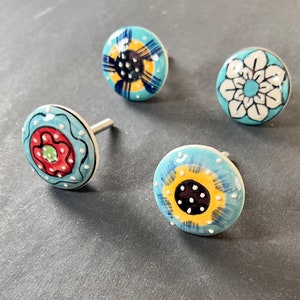 Assorted Cabinet Ceramic Knobs | Colorful Knobs | Drawer Closet Dresser ...
