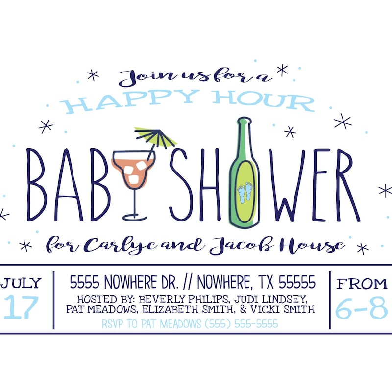 Happy Hour Baby Shower Invitation - Etsy