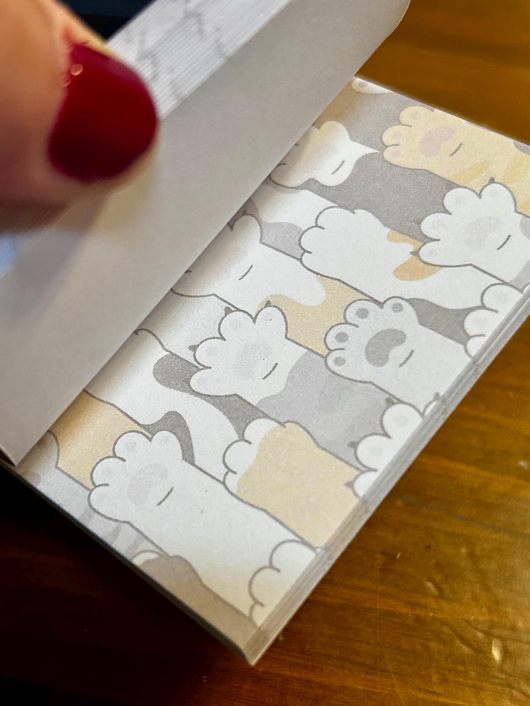 Cat Paw Sticky Note Pad, 3" X 3", 50 Pages, Cat Paw Print Design, Cat ...