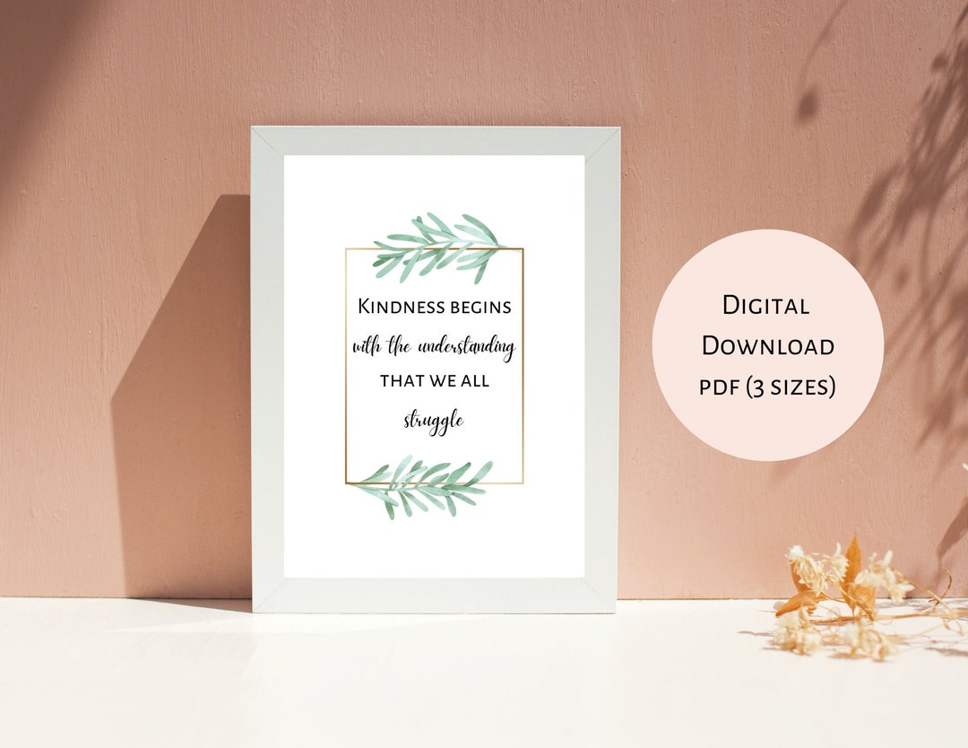 School Counselor Office Decor Kindness Posters Watercolor - Etsy