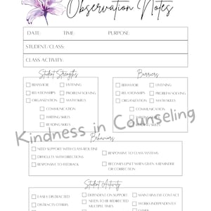 School Counselor Documentation Pack - Etsy