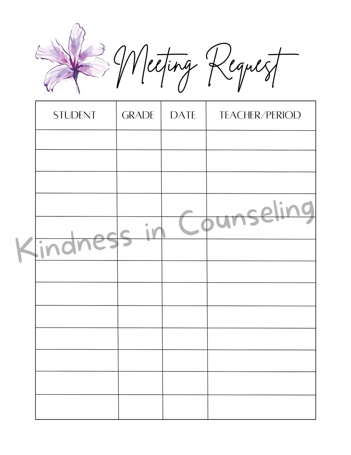 School Counselor Documentation Pack - Etsy