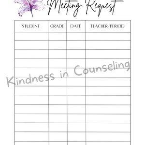 School Counselor Documentation Pack - Etsy