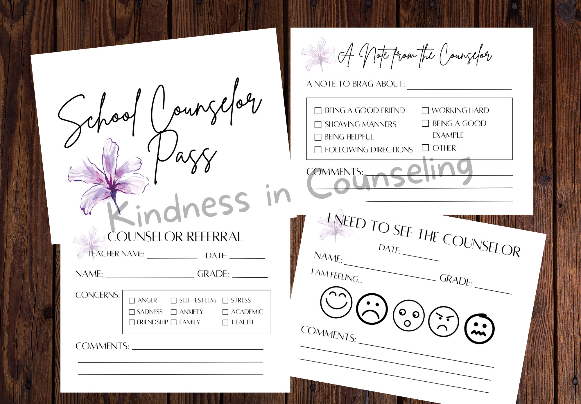 School Counselor Documentation Pack - Etsy