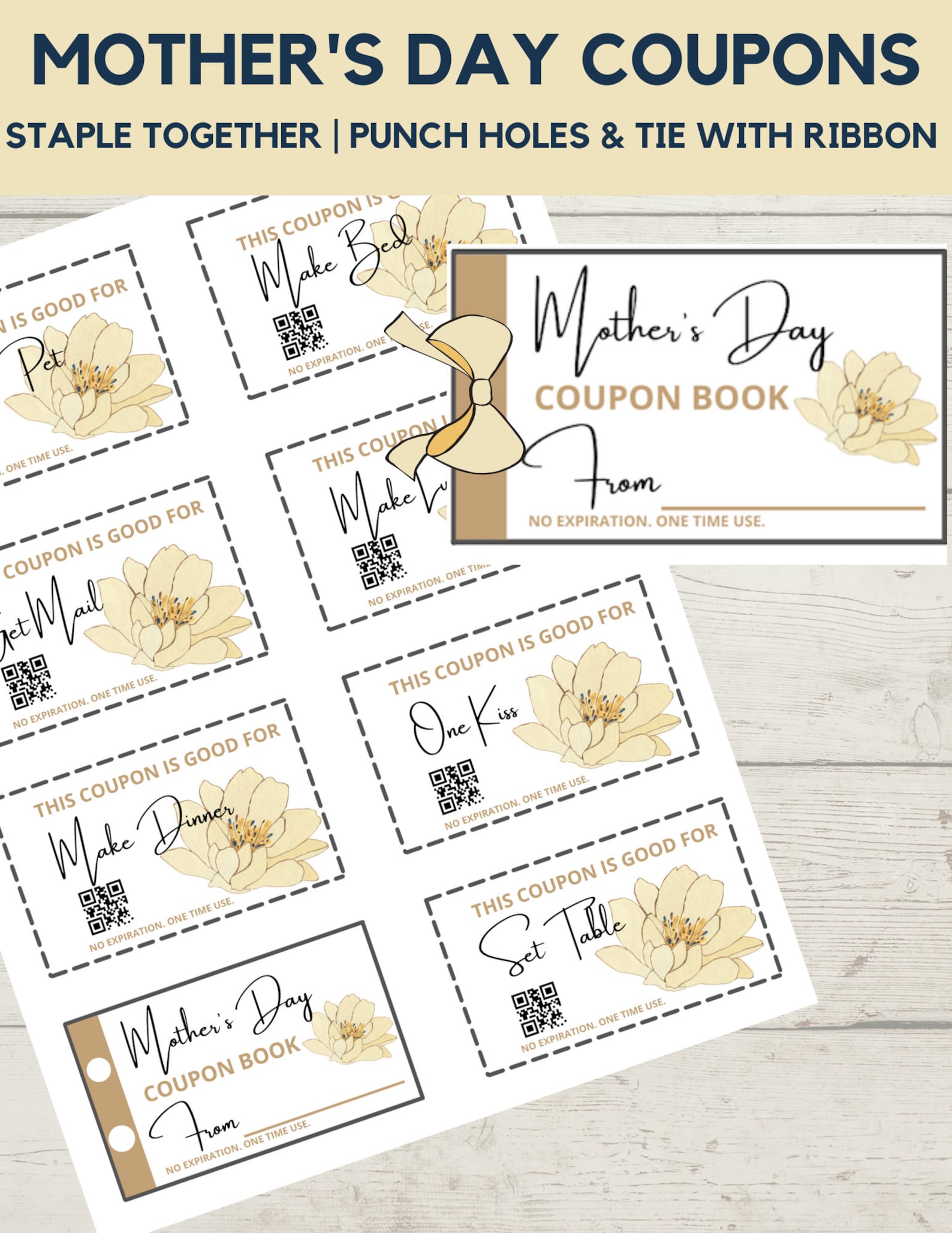 Mother's Day Coupon Book Printable Mother's Day Gift Coupon Book for ...