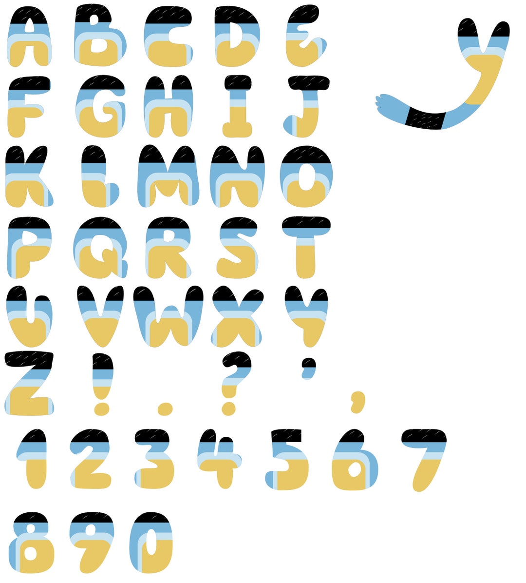 Bandit Font Pack - Etsy