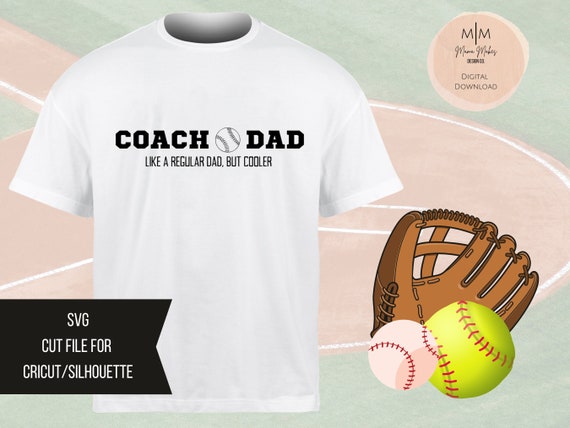 Coach Dad SVG Sports SVG Design Baseball Dad Shirt Softball | Etsy