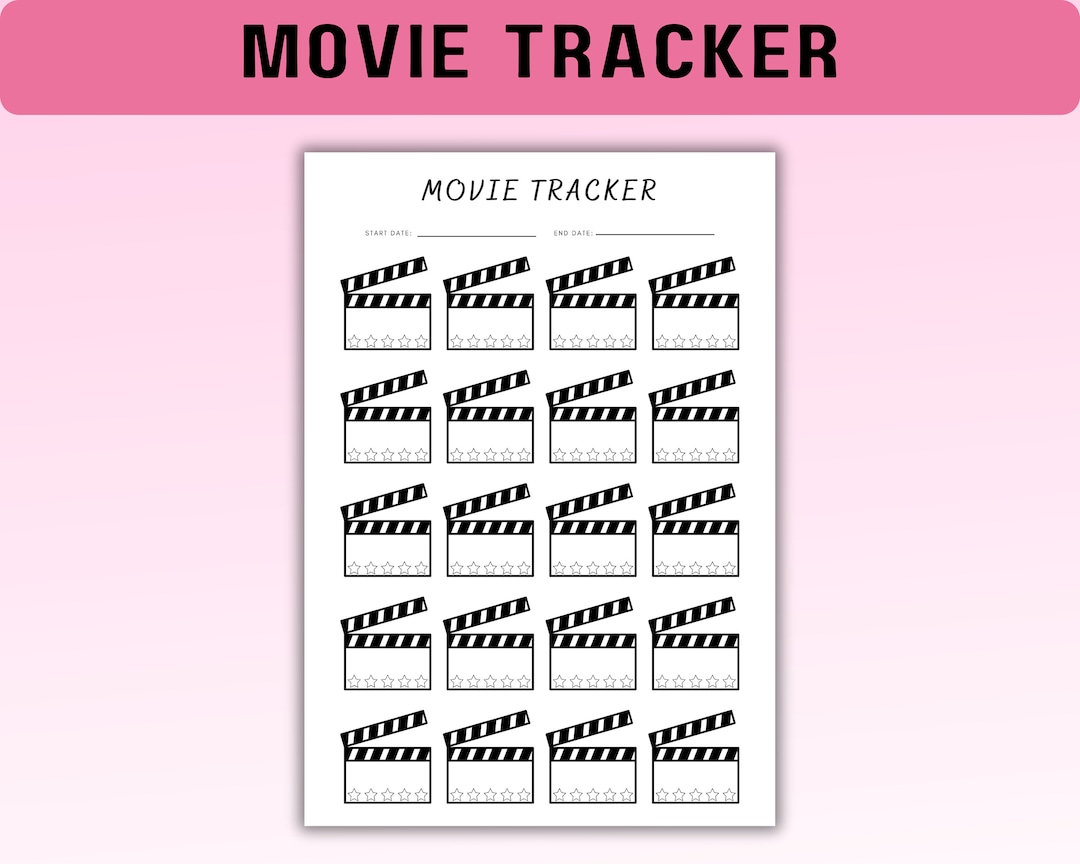Movie Tracker, Printable Movie Log, A5 Journal Page, Habit Tracker - Etsy