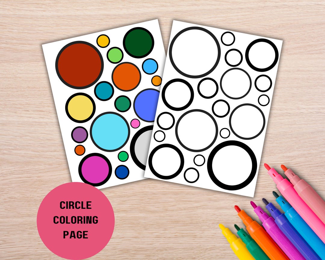 Easy Coloring Page, Simple Coloring Page Printable, Circle Coloring ...