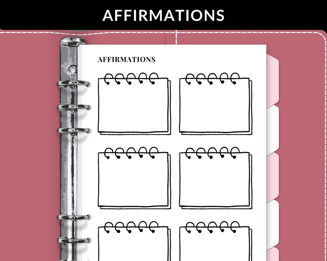 Affirmation Journal Page, Daily Affirmations Printable, Positive ...