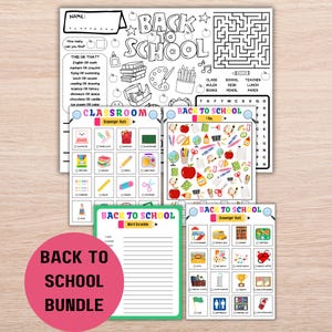 Back to School Activity Bundle, Printable Back to School Games, First ...