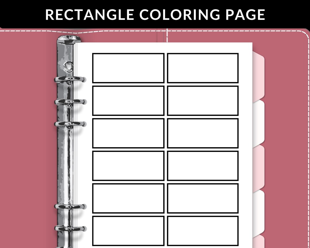 Easy Coloring Page for A5 Journal, Simple Printable Coloring Page ...