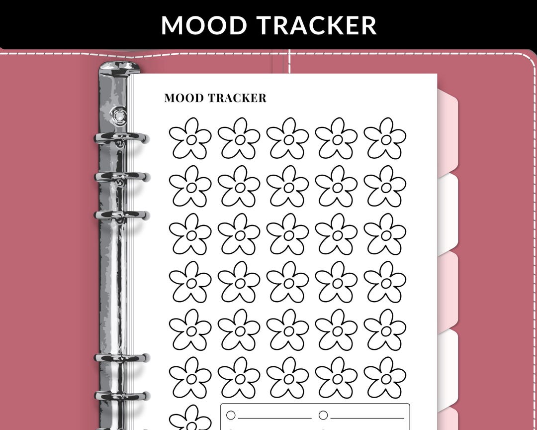 Floral Mood Tracker, Printable Wellness Journal Page (PDF Pattern) - Etsy