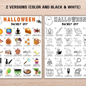 Halloween Bucket List, Printable Halloween to Do List, Fun Halloween ...