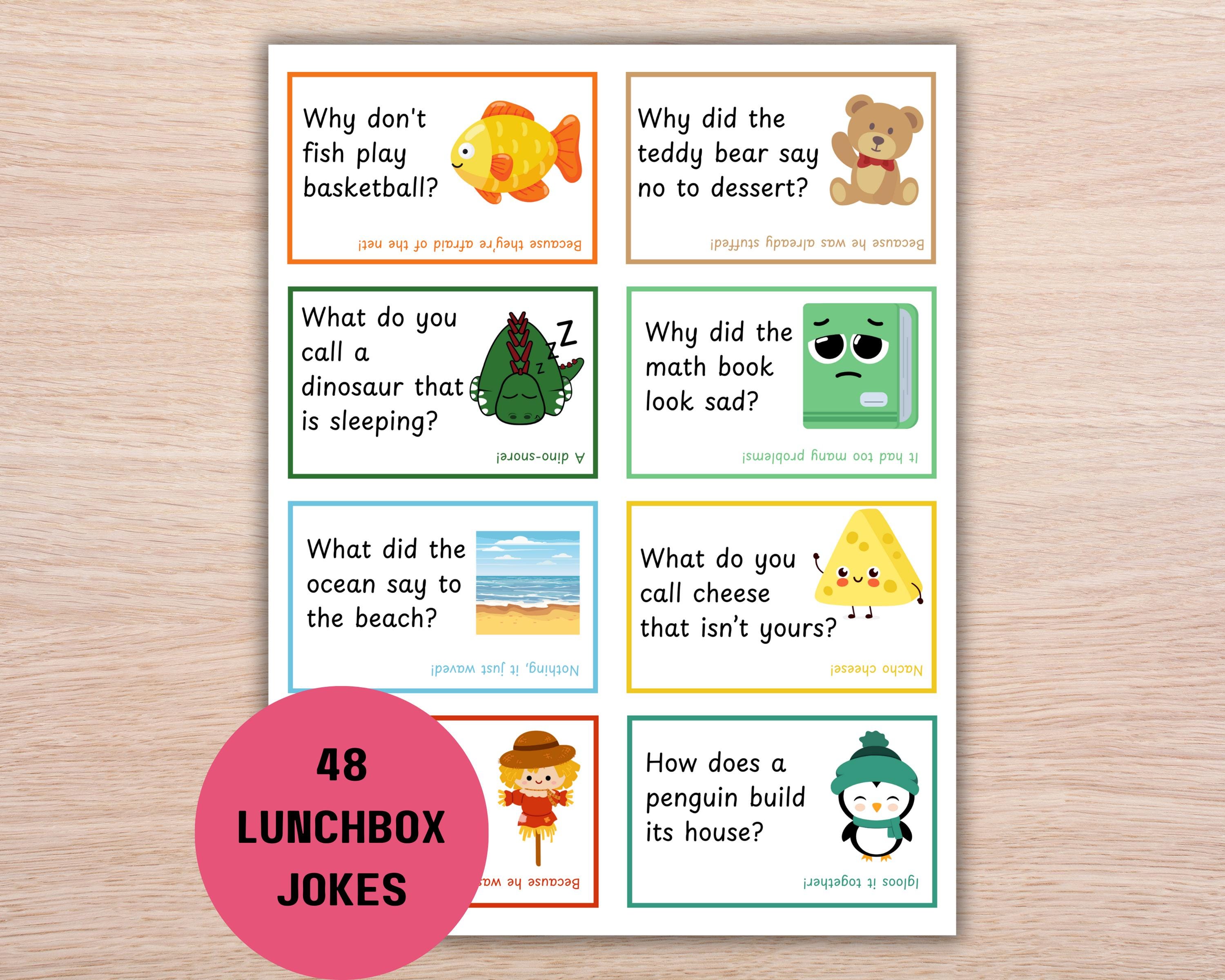 Lunchbox Jokes, Printable Lunchbox Notes, Lunchbox Jokes for Kids ...