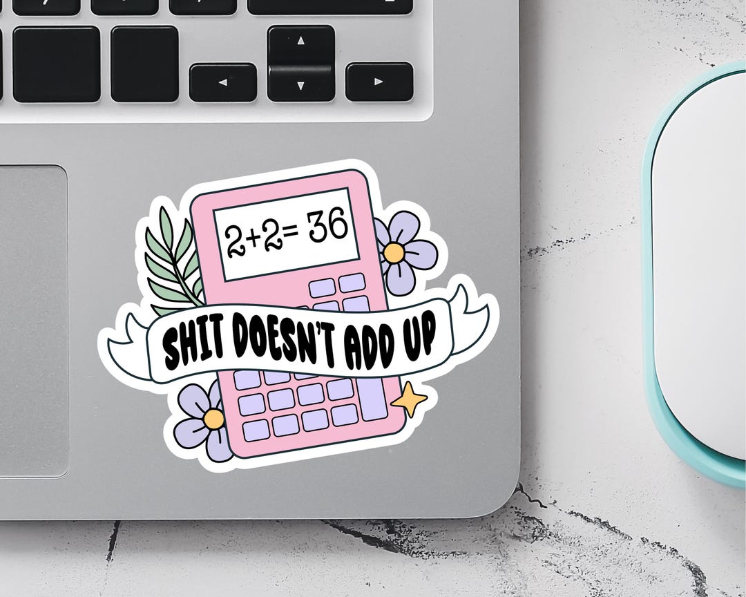 Funny Math Calculator Vinyl Sticker: Sarcastic Humor Gift - Etsy
