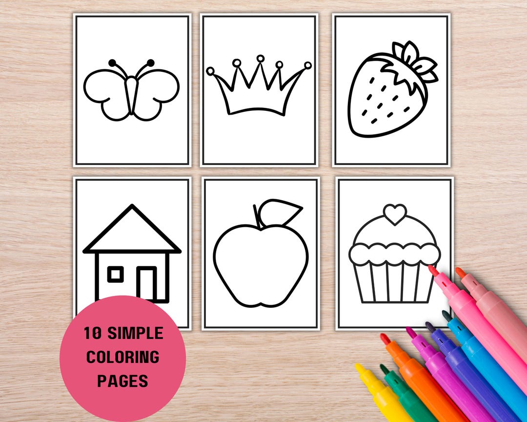 Easy Coloring Pages, Preschool Coloring Pages Printable, Coloring for ...