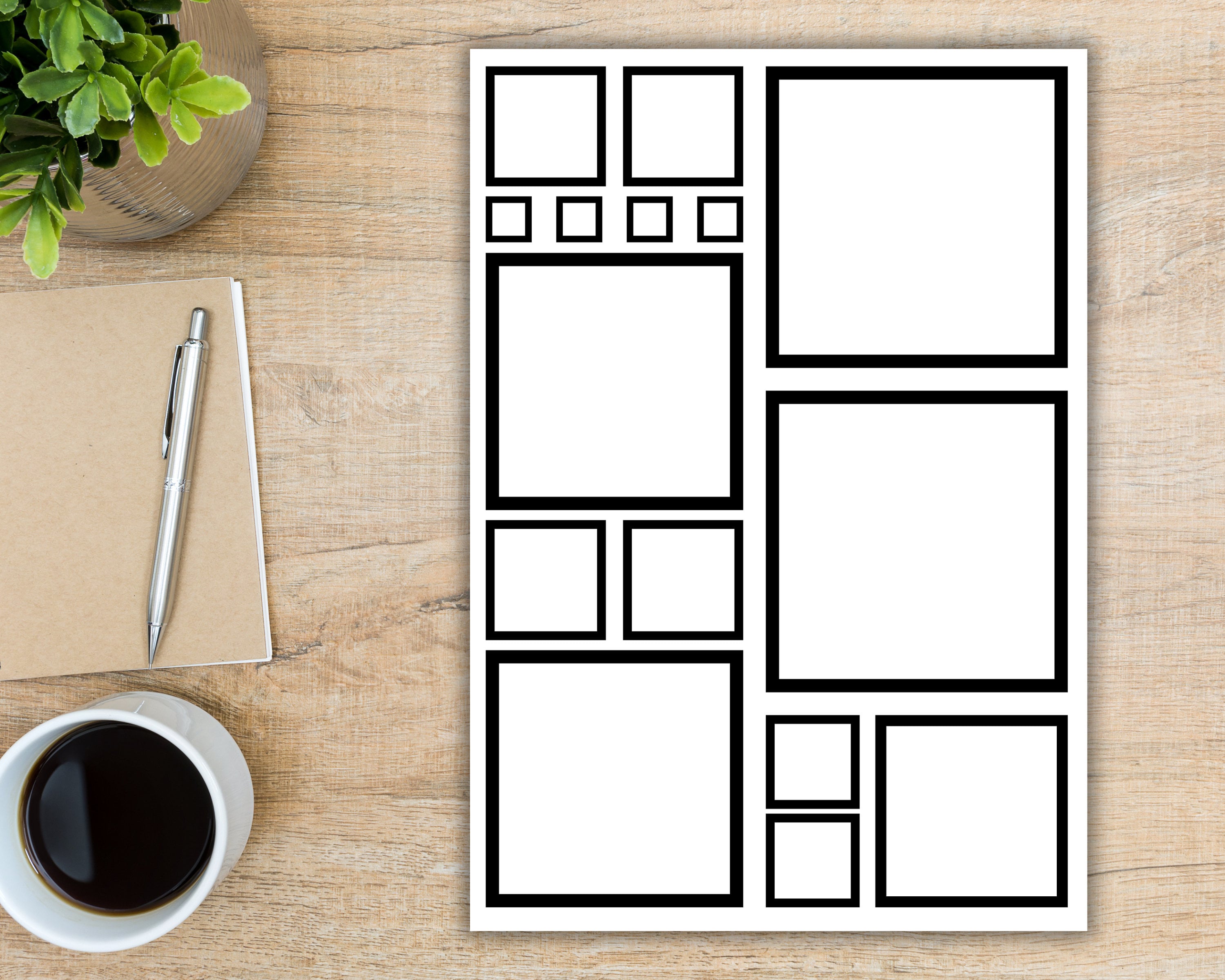 Square Coloring Page, Simple Coloring Page, Easy Coloring Page for Kids ...