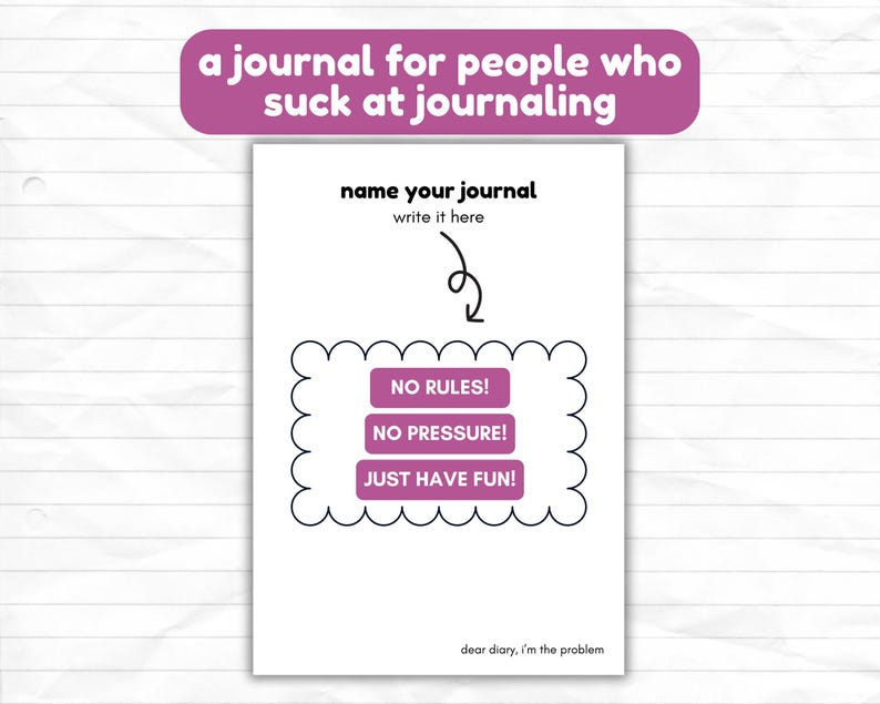 Beginner Journal Printable, Funny Journaling Prompts for Self ...