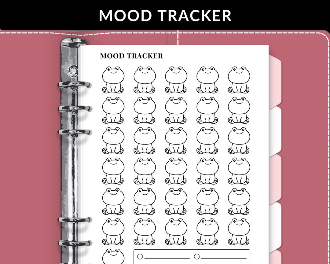 Frog Mood Tracker, Printable Mental Health Journal (PDF) - Etsy