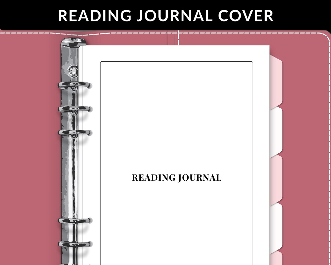 Reading Journal Cover, Printable A5 Minimalist Journal Page, Reading ...