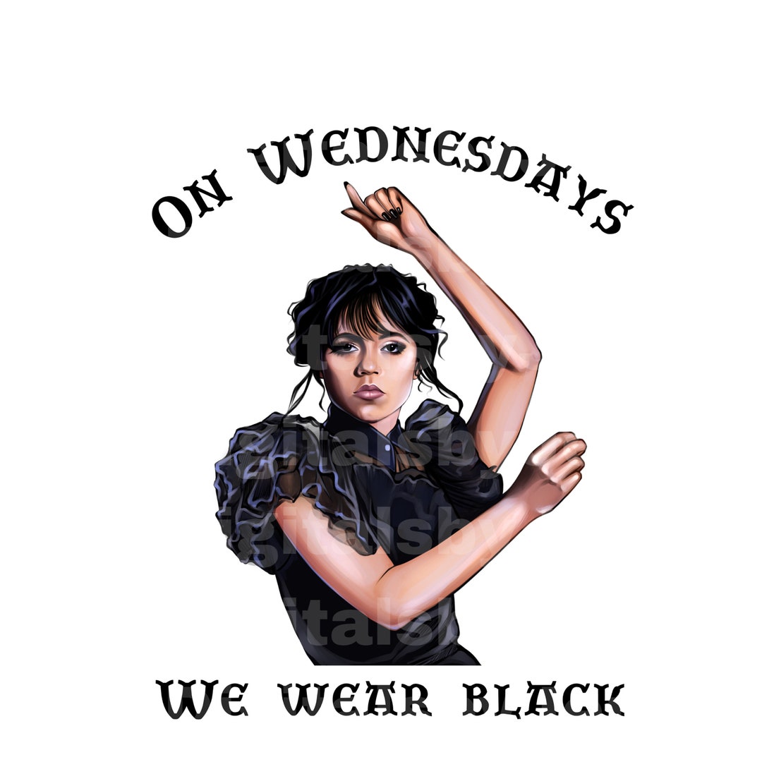 HAND DRAWN Wednesday Addams PNG Dance Like Wednesday Png - Etsy