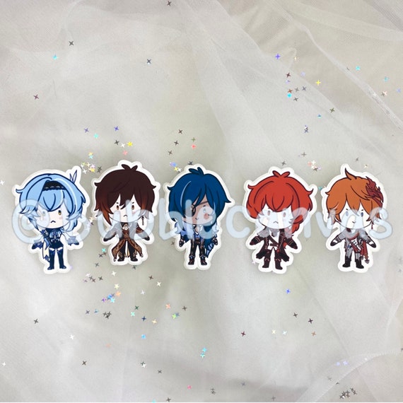 Genshin Impact Chibi Character Sticker Pack Childe Diluc Eula | Etsy