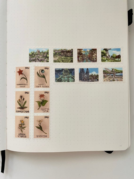 Mondstadt Locations and Flora Stamp Washi Tape - Etsy