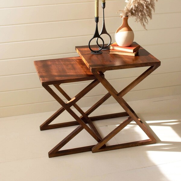 Wood Nesting Tables - Etsy