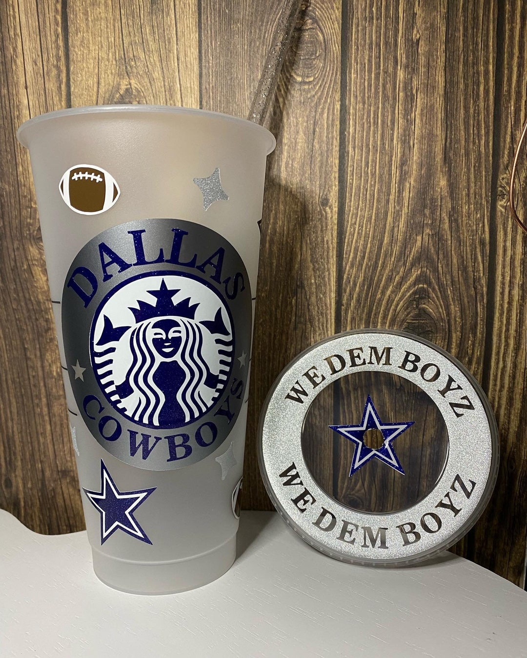 Dallas Cowboys Cold Cup | Cowboys Venti Cup| Reusable Cold Cup | 24 Oz ...