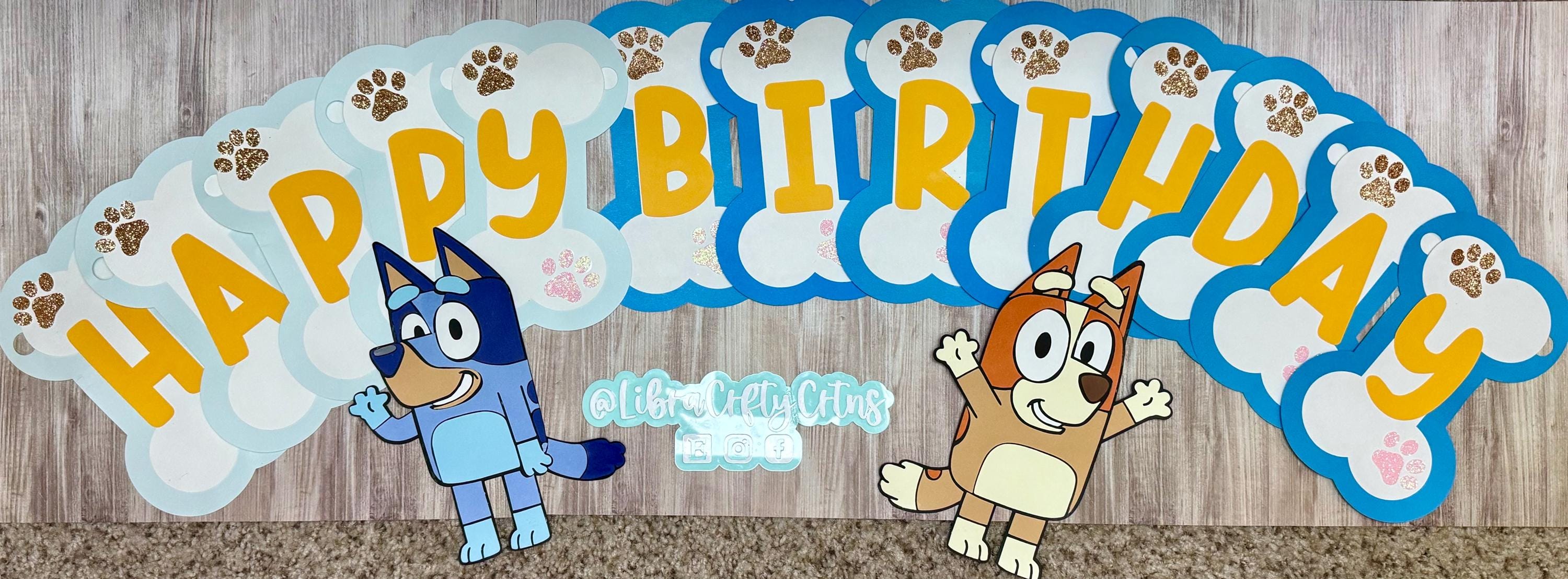 Bluey & Bingo Themed Banner| Birthday Banner | Personalized Banner ...