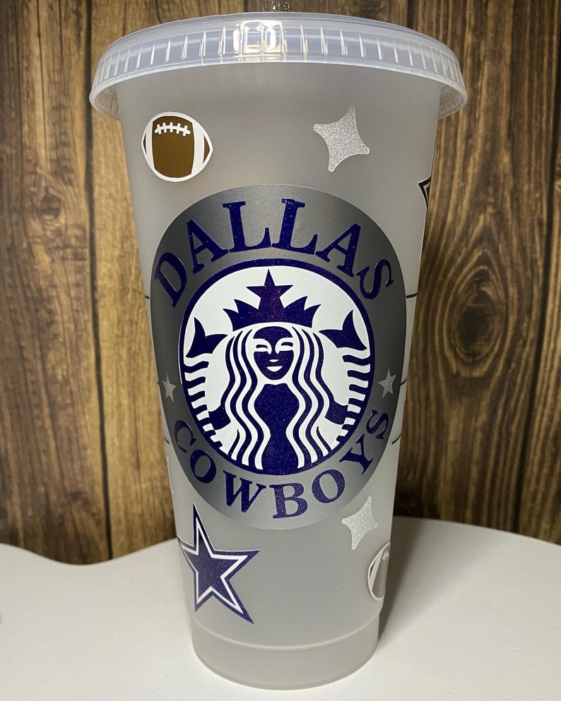 Dallas Cowboys Cold Cup | Cowboys Venti Cup| Reusable Cold Cup | 24 Oz ...
