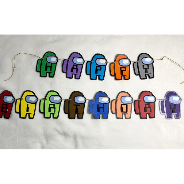 Among Us Birthday Banner - Etsy