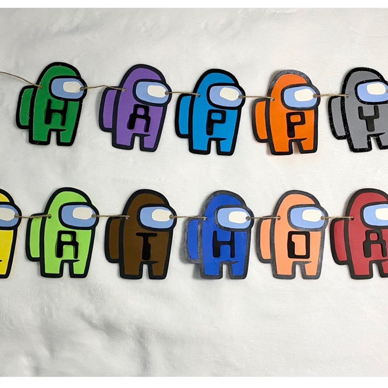 Among Us Birthday Banner - Etsy