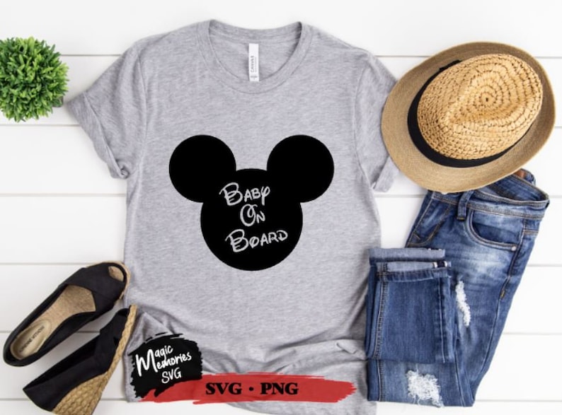 Mickey Baby on Board Digital Download SVG PNG and DXF Cut - Etsy