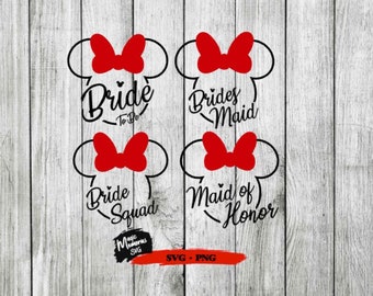 Minnie Bride Svg - Etsy